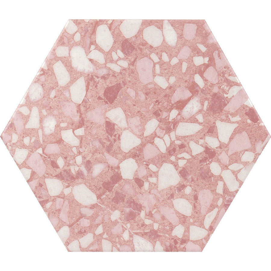 Deluxe Terrazzo Rose Hexagonal Porcelain Tile 23x27cm Matt | Deluxe ...