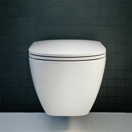 Laufen Lua Rimless Wall Hung WC Pan With Slim Soft Close Toilet Seat ...