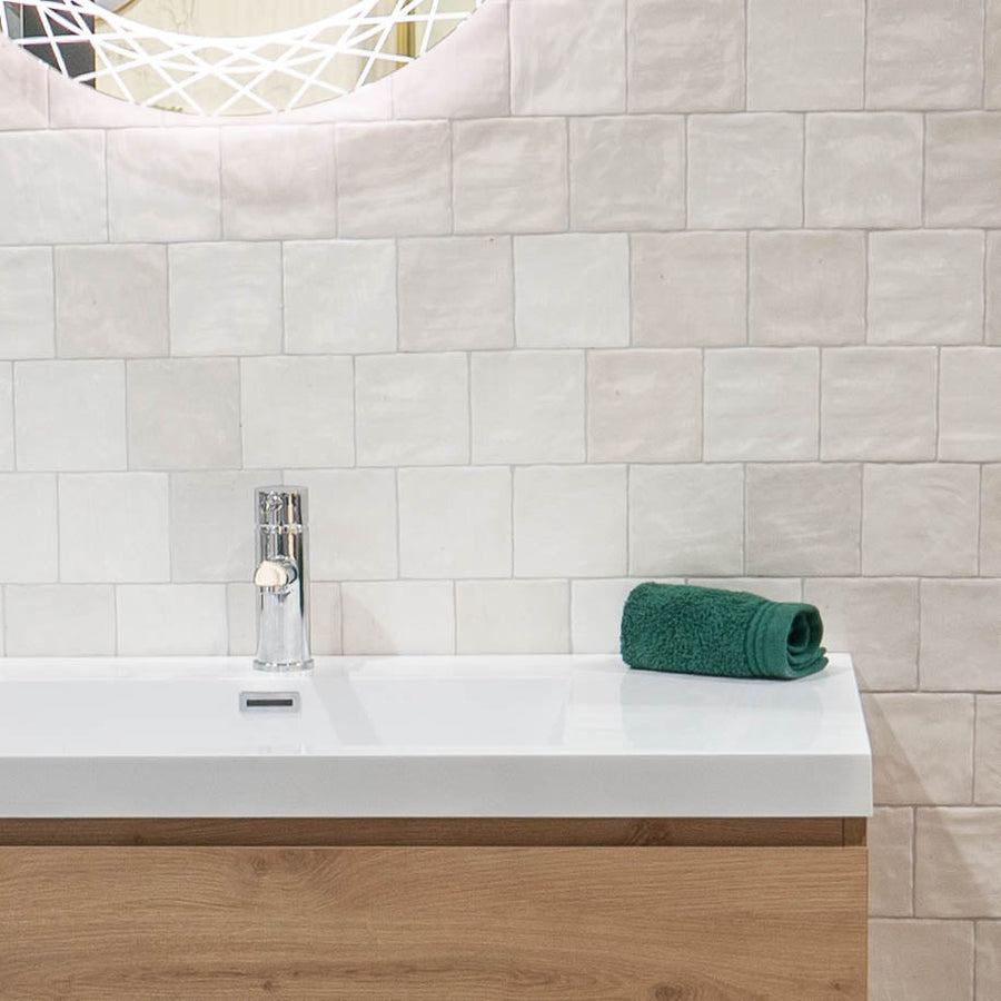 Riad White Decor Wall Tile 10x10cm Gloss | Deluxe Bathrooms & Tiling ...