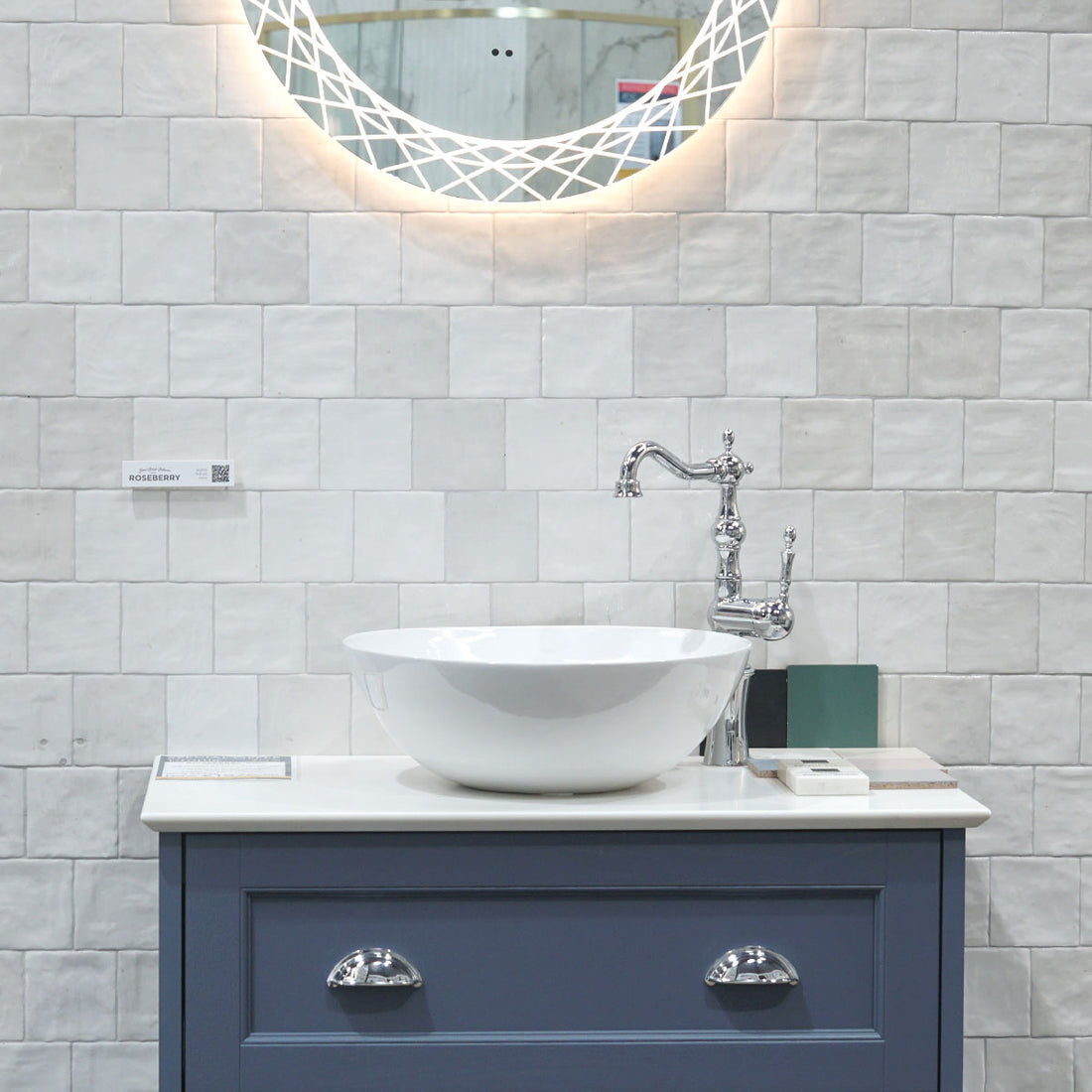 Riad White Decor Wall Tile 10x10cm Gloss | Deluxe Bathrooms & Tiling ...