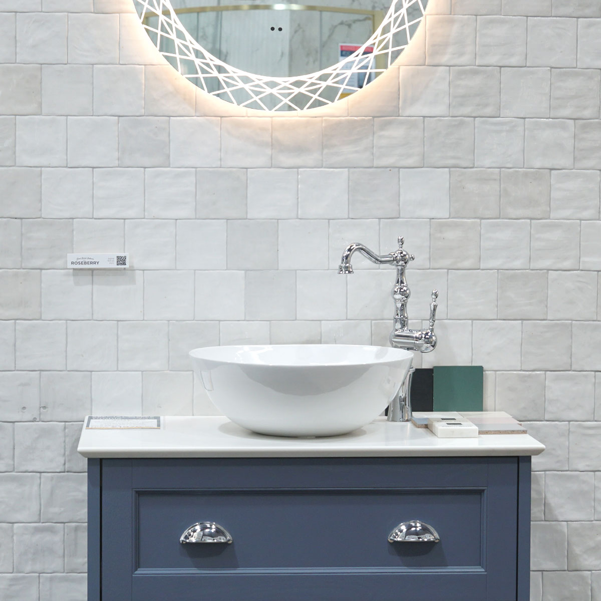 Riad White Decor Wall Tile 10x10cm Gloss | Deluxe Bathrooms & Tiling ...