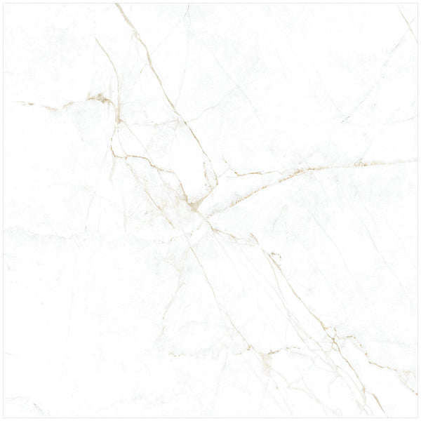 Dual White 4D Textured Marble Effect Porcelain Tile 100x100cm Matt ...