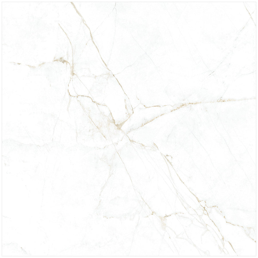Dual White 4D Textured Marble Effect Porcelain Tile 100x100cm Matt ...