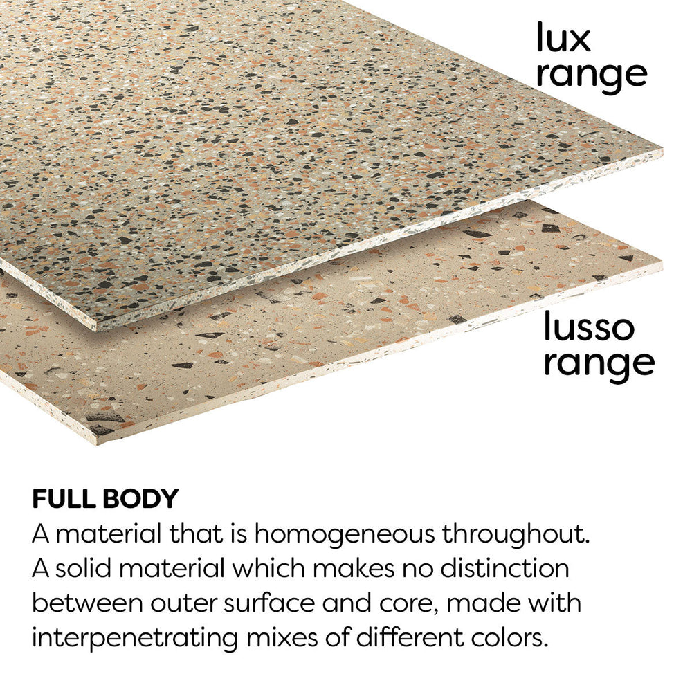 Terrazzo Lusso Blue Full-Bodied Porcelain Tile 60x60cm Matt | Deluxe ...