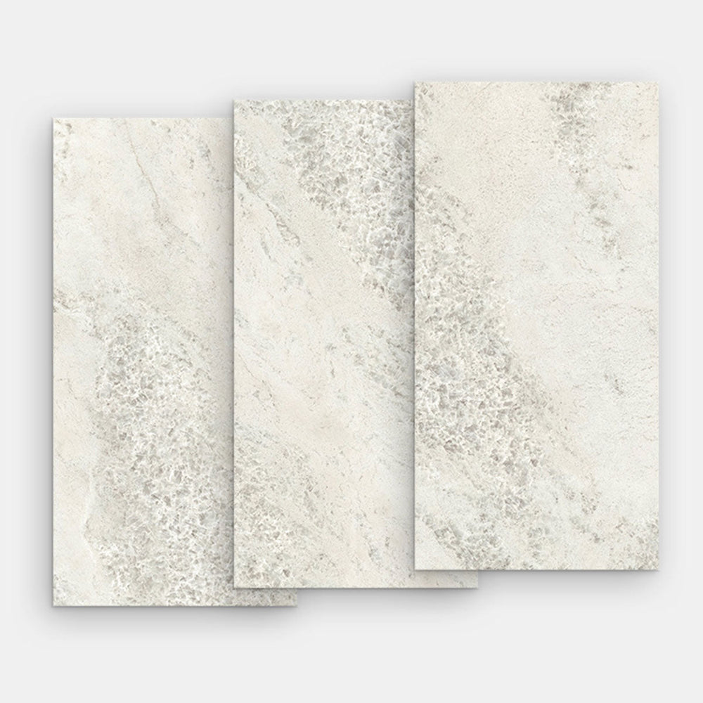 Deluxe Gemstone Pearl Marble Effect Porcelain Tile 60x120cm Gloss ...