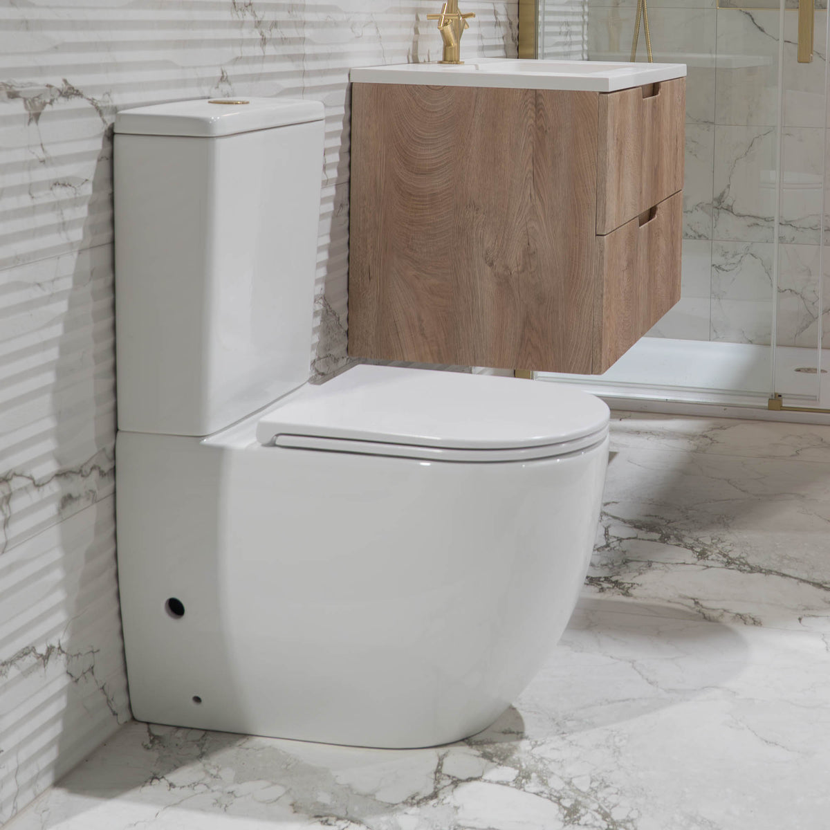 Granlusso Sorrento Rimless WC with Geberit Tornado Flush System and So ...