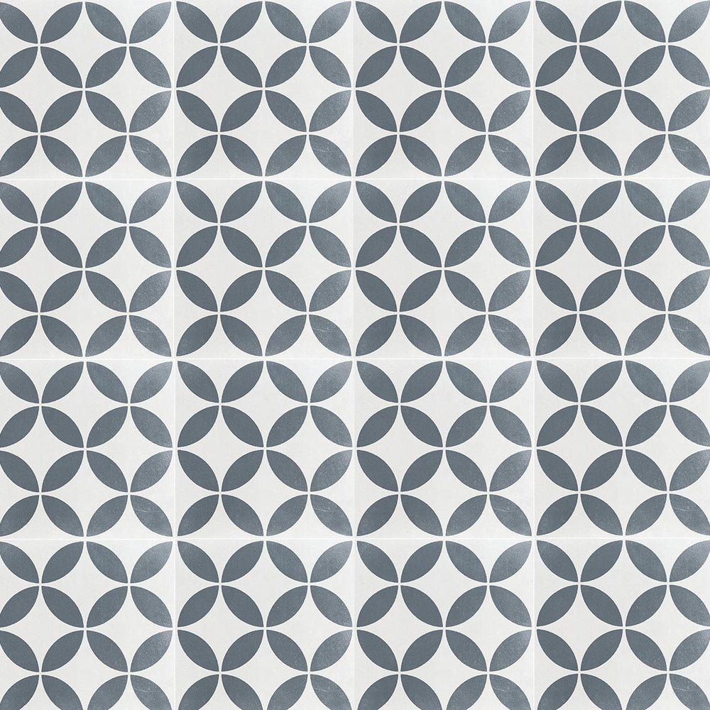 Havana White Petals Porcelain Tile 22x22cm Matt | Deluxe Bathrooms ...