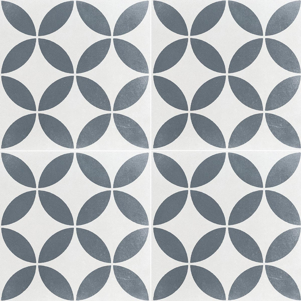 Havana White Petals Porcelain Tile 22x22cm Matt | Deluxe Bathrooms ...