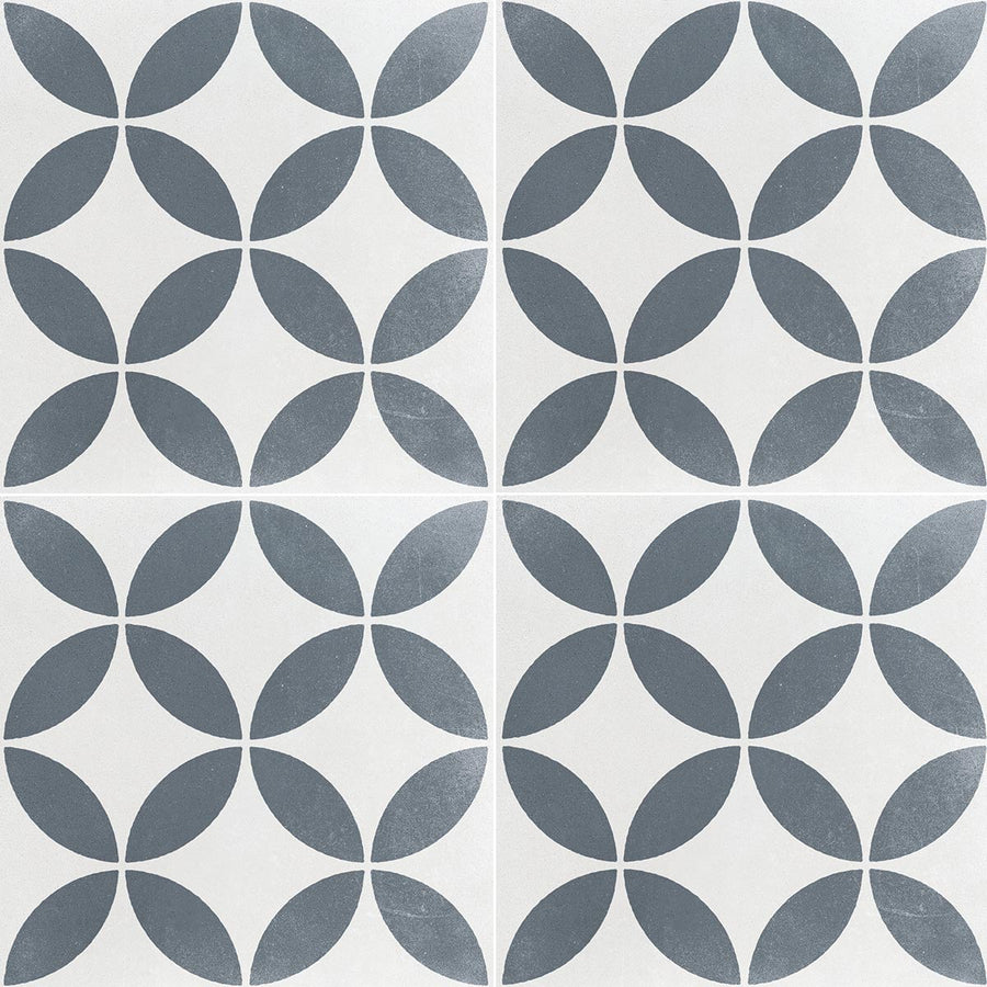 Havana White Petals Porcelain Tile 22x22cm Matt | Deluxe Bathrooms ...