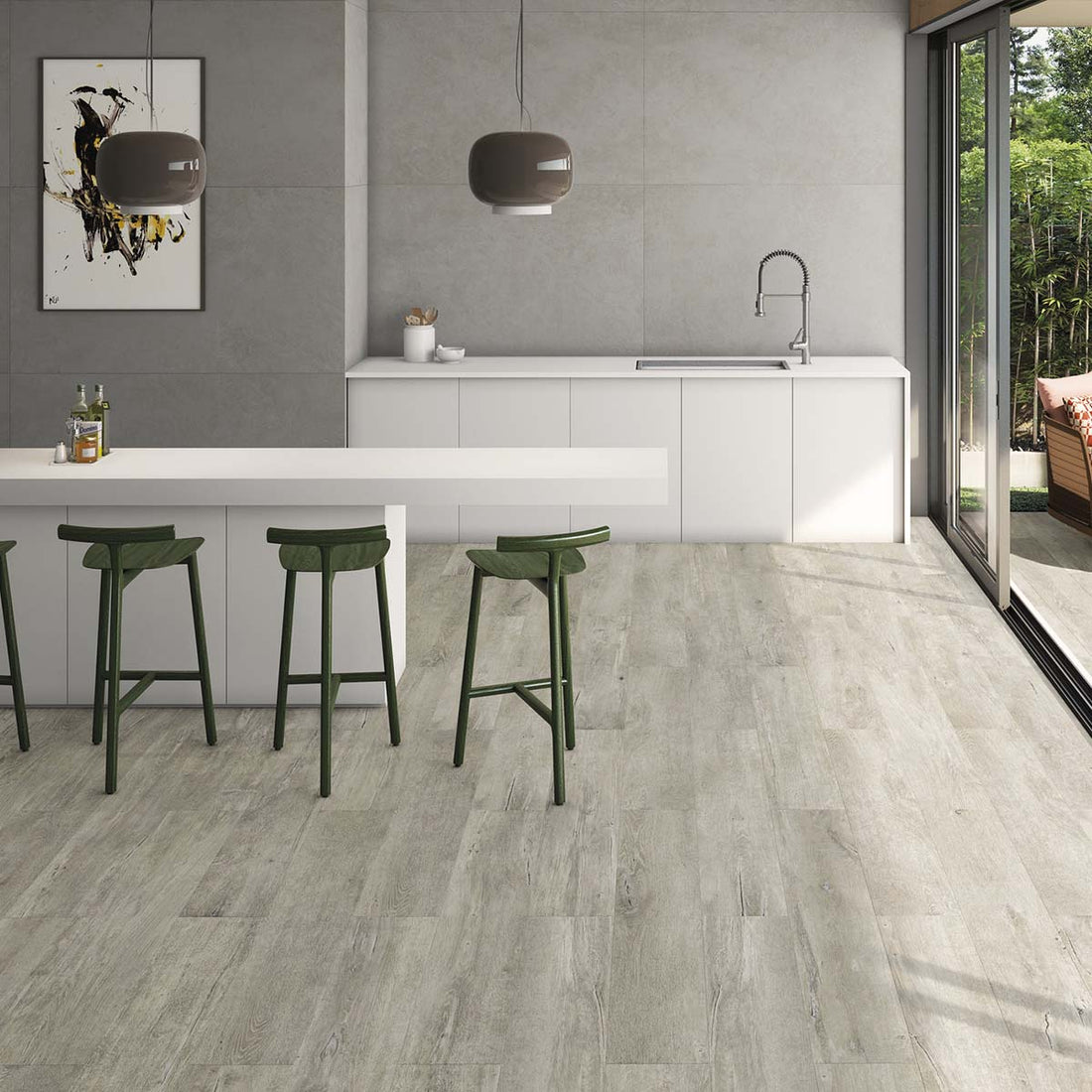 LENK Smoke Wood-Effect Porcelain Tile 20x120cm Matt | Deluxe Bathrooms ...