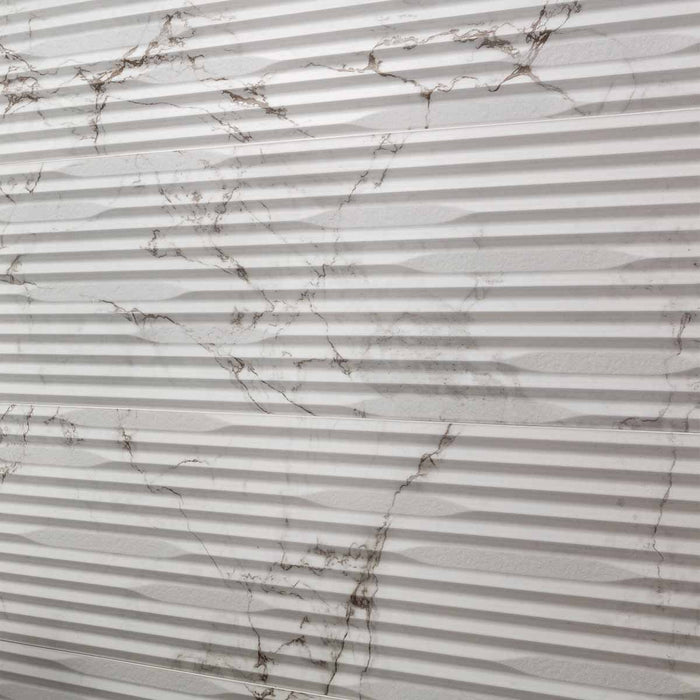 Sublime Iceberg 4D Decor Marble Effect Wall Tile 33x100cm Matt | Deluxe ...