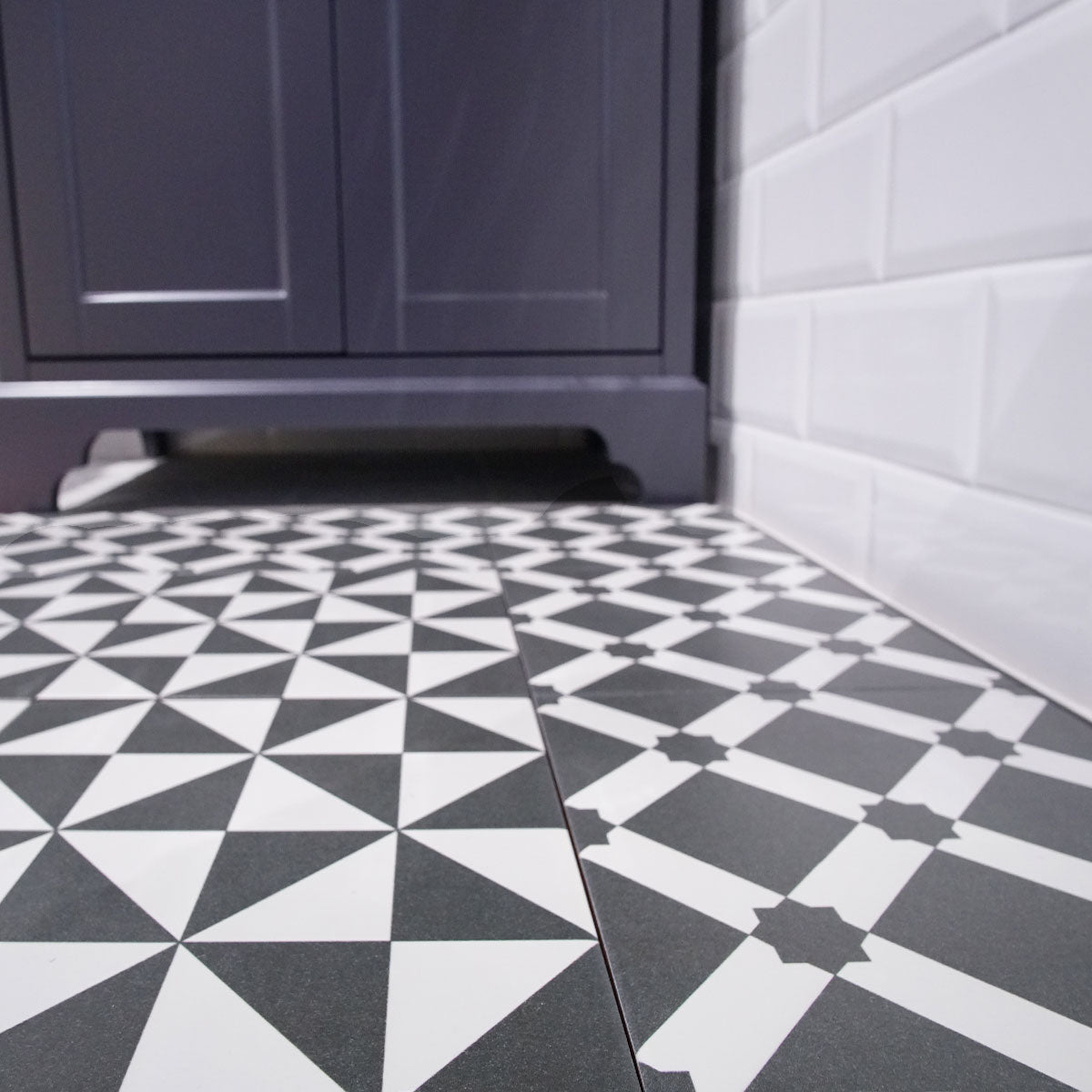 Vives Terrades Grafito Encaustic Effect Porcelain Tile 20x20cm Matt ...