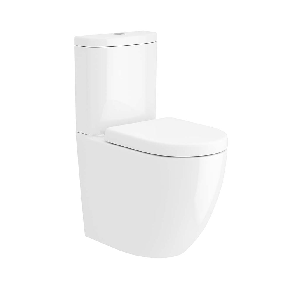 Byron Rimless Semi Comfort Height Close Coupled Toilet With Soft Close ...