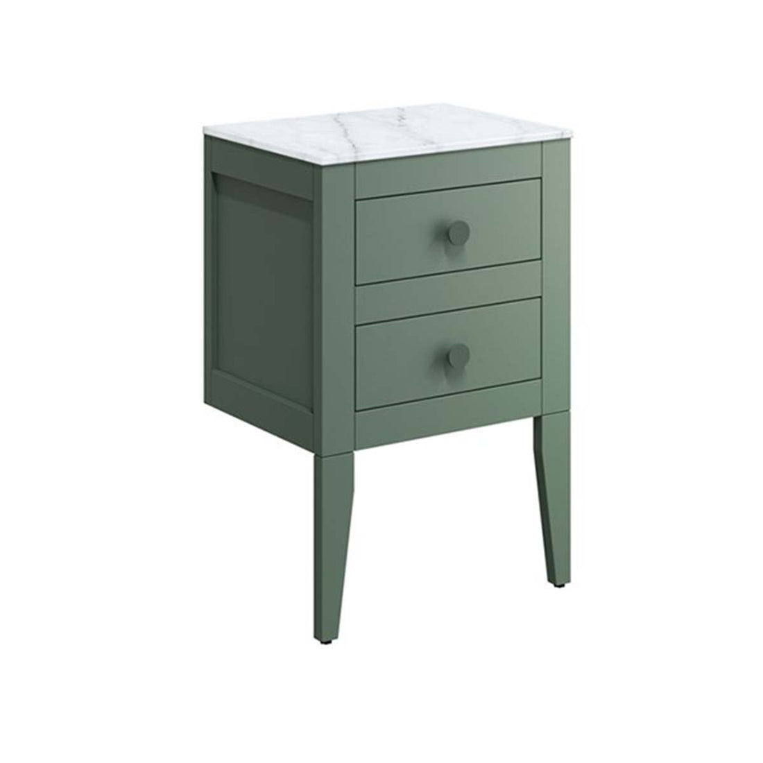 Crosswater Canvass Wall Mounted 2-Drawer Vanity Unit With Carrara Work ...