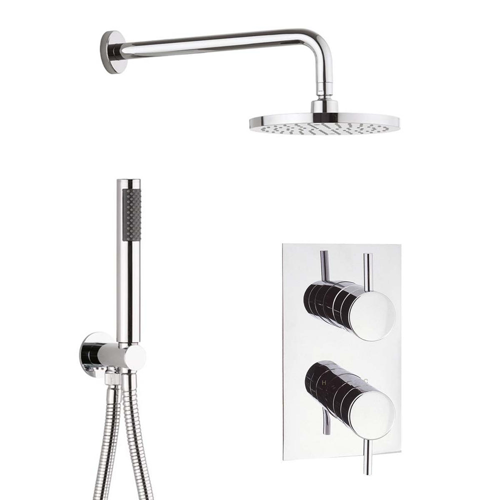 Crosswater Kai Dual Outlet Thermostatic Shower Valve with Pencil Hands ...