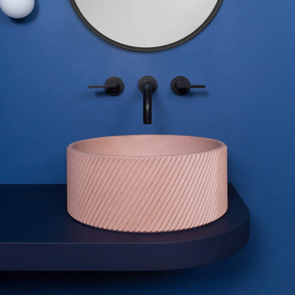 Kast Otto Round Concrete Countertop Basin Patterned | Deluxe Bathrooms ...