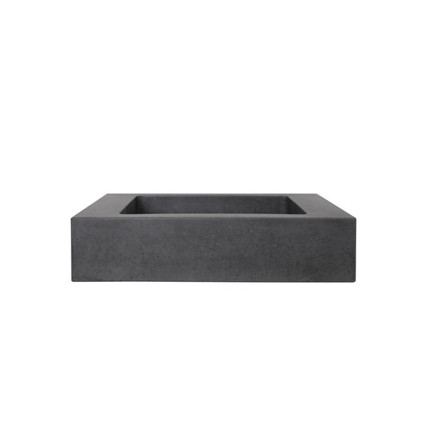 Kast Pitch Short Projection Rectangle Wall-Hung Concrete Basin With Sh ...