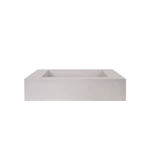 Kast Pitch Short Projection Rectangle Wall-Hung Concrete Basin With Sh ...