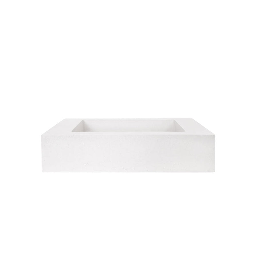 Kast Pitch Short Projection Rectangle Wall-Hung Concrete Basin With Sh ...