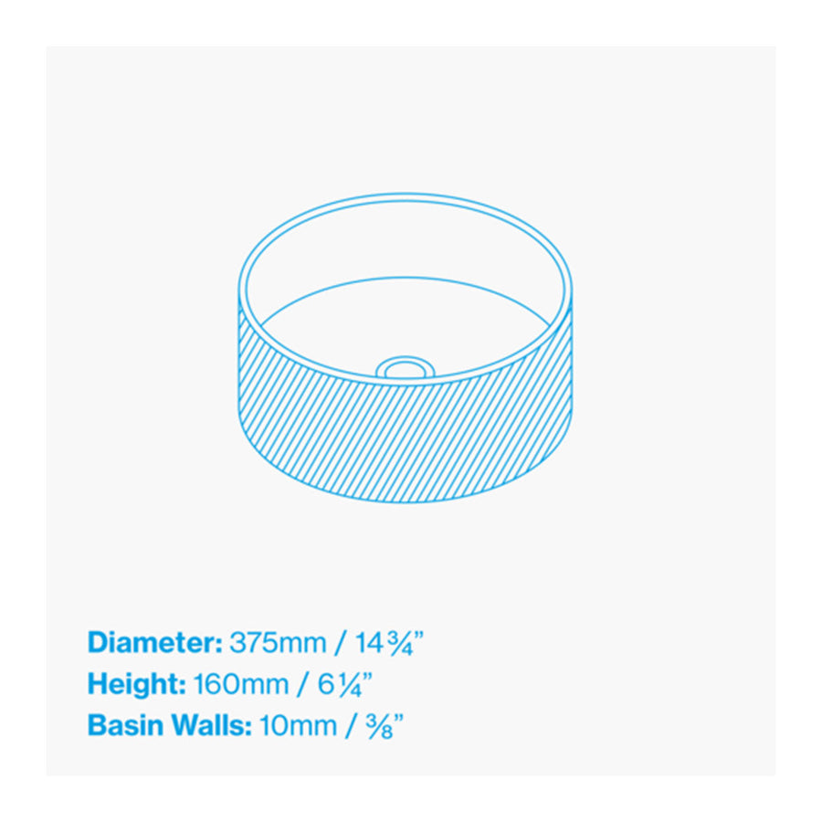 Kast Otto Round Concrete Countertop Basin Patterned | Deluxe Bathrooms ...