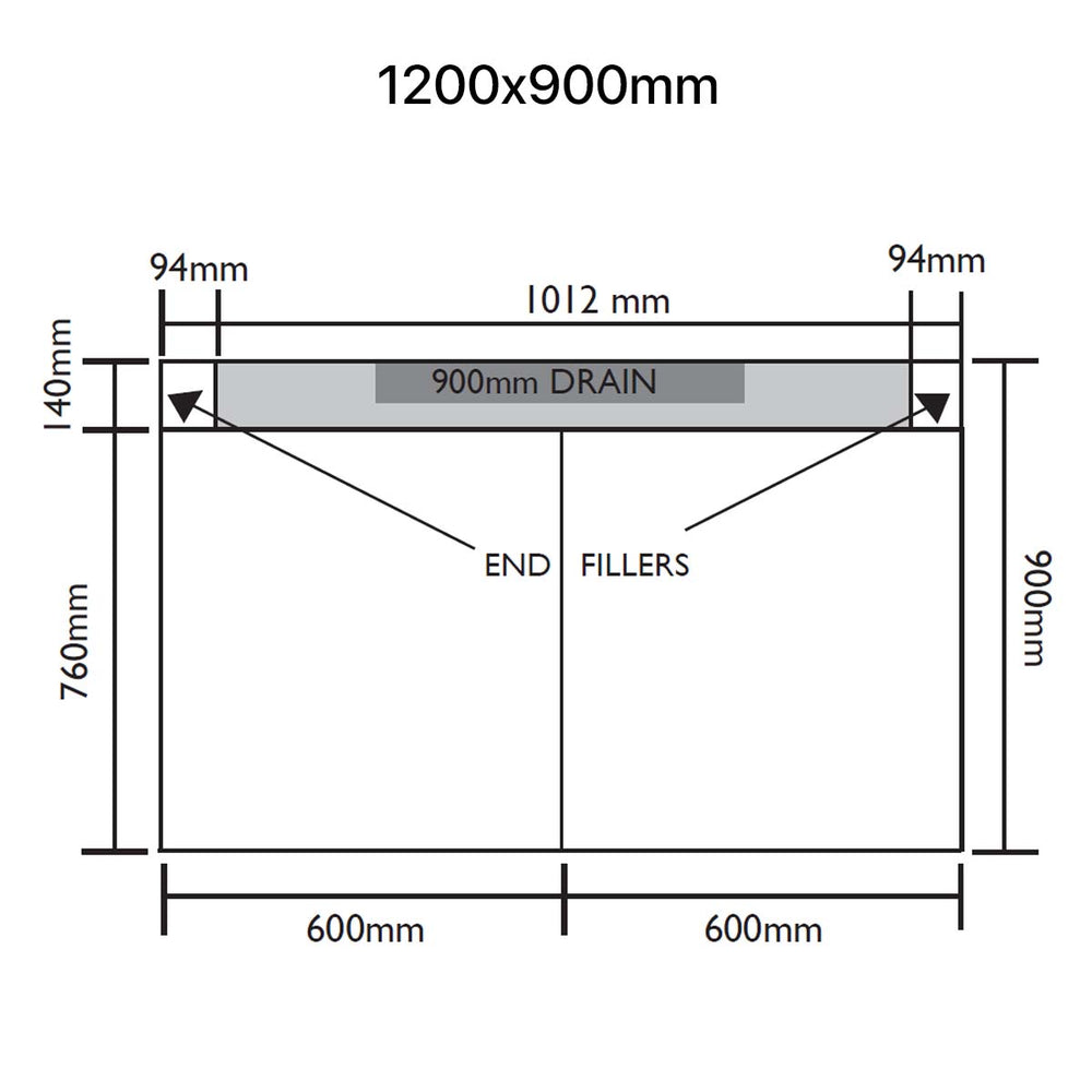 UniSlope 1K Long Tile Insert Linear Drain Wetroom Shower Kit - Stainle ...