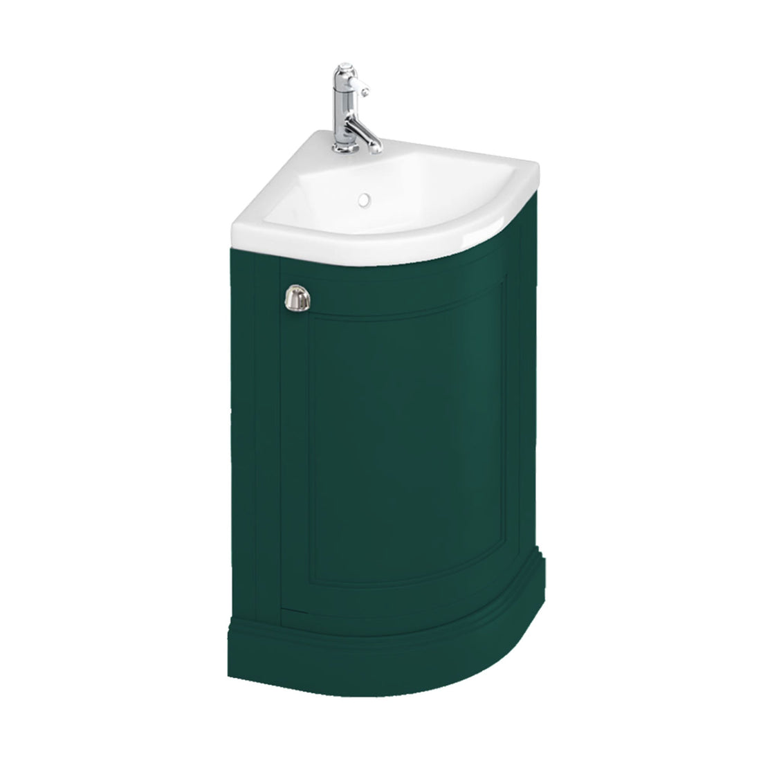 Burlington 43 Freestanding Curved Corner Vanity Unit with Basin - Matt ...