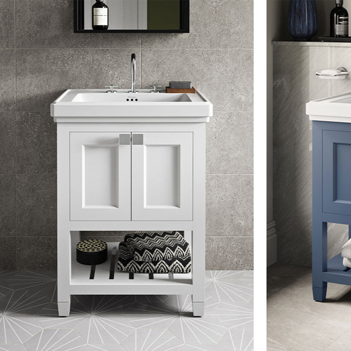 Burlington Riviera 2-Door Floorstanding Vanity Unit with Square Basin ...