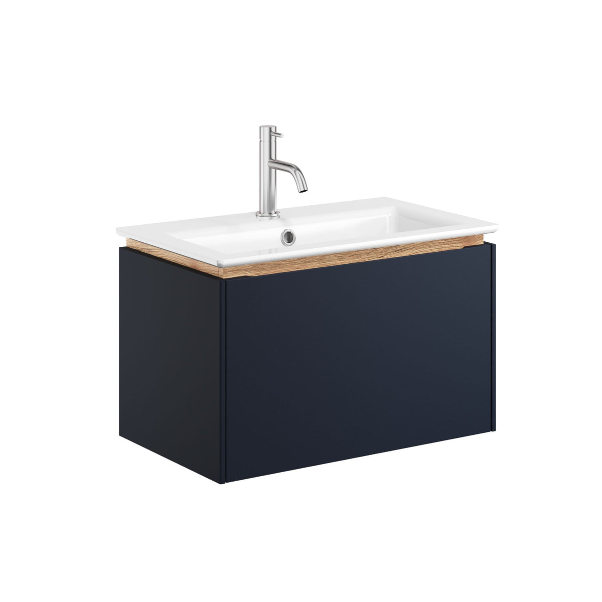 Crosswater Mada Wall Mounted Vanity Unit With Basin - Indigo Blue ...
