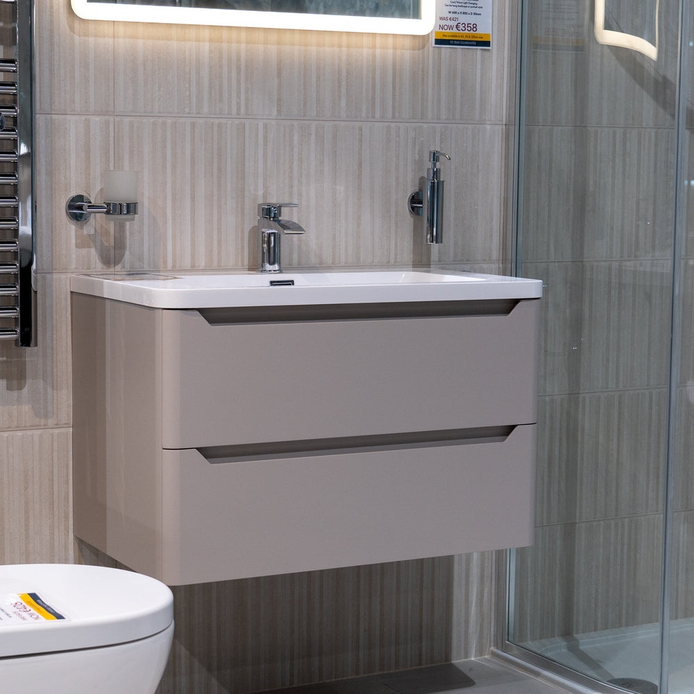 Granlusso Enzo Wall Mounted 2-Drawer Vanity Unit and Basin | Deluxe ...