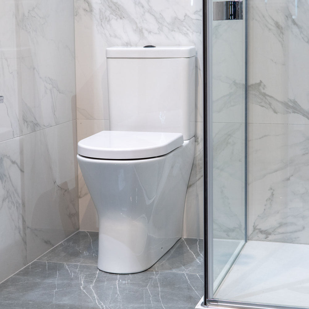 Fraser Rimless Comfort Height Close Coupled Toilet With Soft Close Sea ...