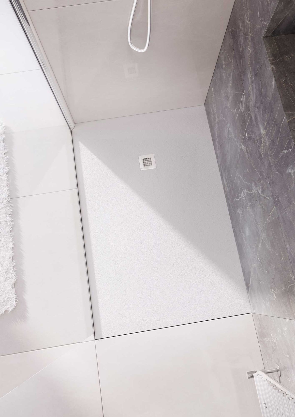 Granlusso Slim Slate Shower Tray - White | Deluxe Bathrooms & Tiling ...