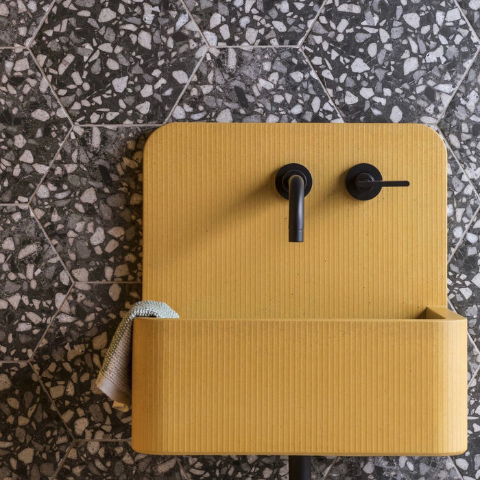 Kast Elm Mini Patterned Concrete Basin With Splashback | Deluxe ...