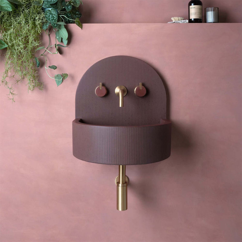 Kast Elma Wall-Mounted Concrete Basin With Splashback | Deluxe ...