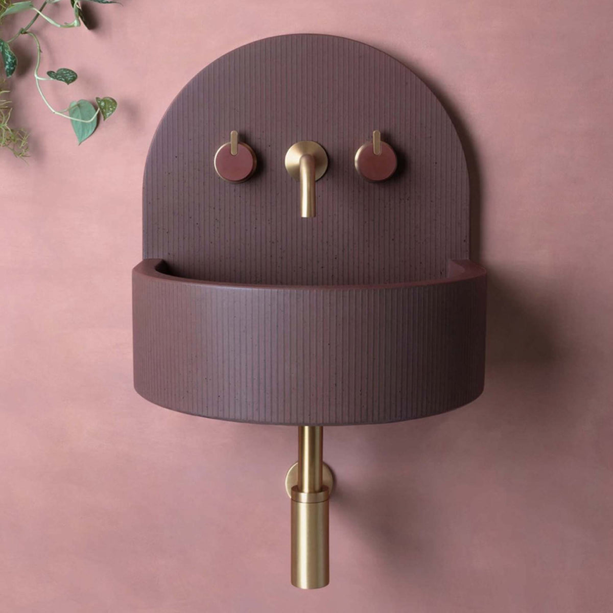 Kast Elma Wall-Mounted Concrete Basin With Splashback | Deluxe ...