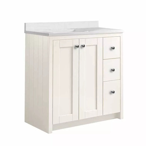 Lansdown 800 Floorstanding Underslung Vanity Unit With Basin and Workt ...