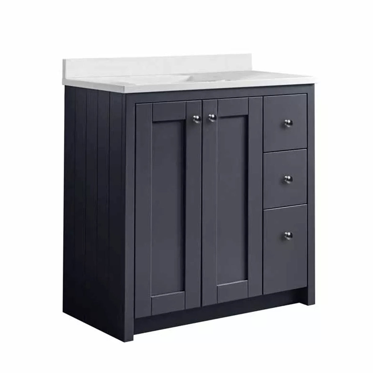 Lansdown 800 Floorstanding Underslung Vanity Unit With Basin and Workt ...