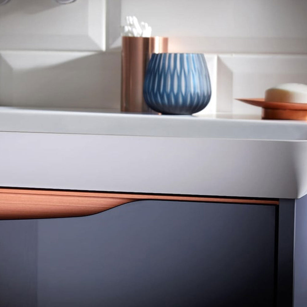 Utopia Lustre 1-Drawer Wall Hung Vanity Unit With Washbasin and LED Il ...